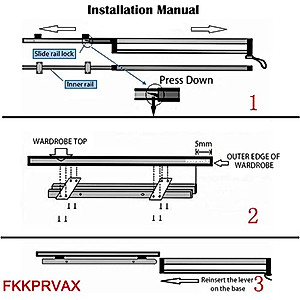 Clothes Hanger Rod Telescopic Pull-out Type 30-80 Cm, Wardrobe Hanger Hanging Rod Household Trousers Rod Aluminum Alloy Clothes Rail Slide Rail (Size : 800mm/31.5inch)