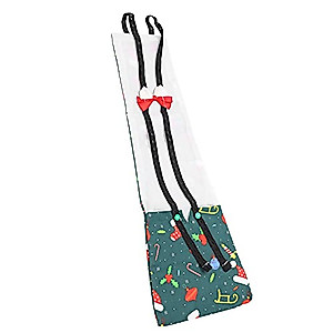 Pssopp Pet Chicken Diaper Washable Reusable Poultry Cloth Diaper for Goose Duck Hen Chicken (Cream‑Coloured Christmas L)