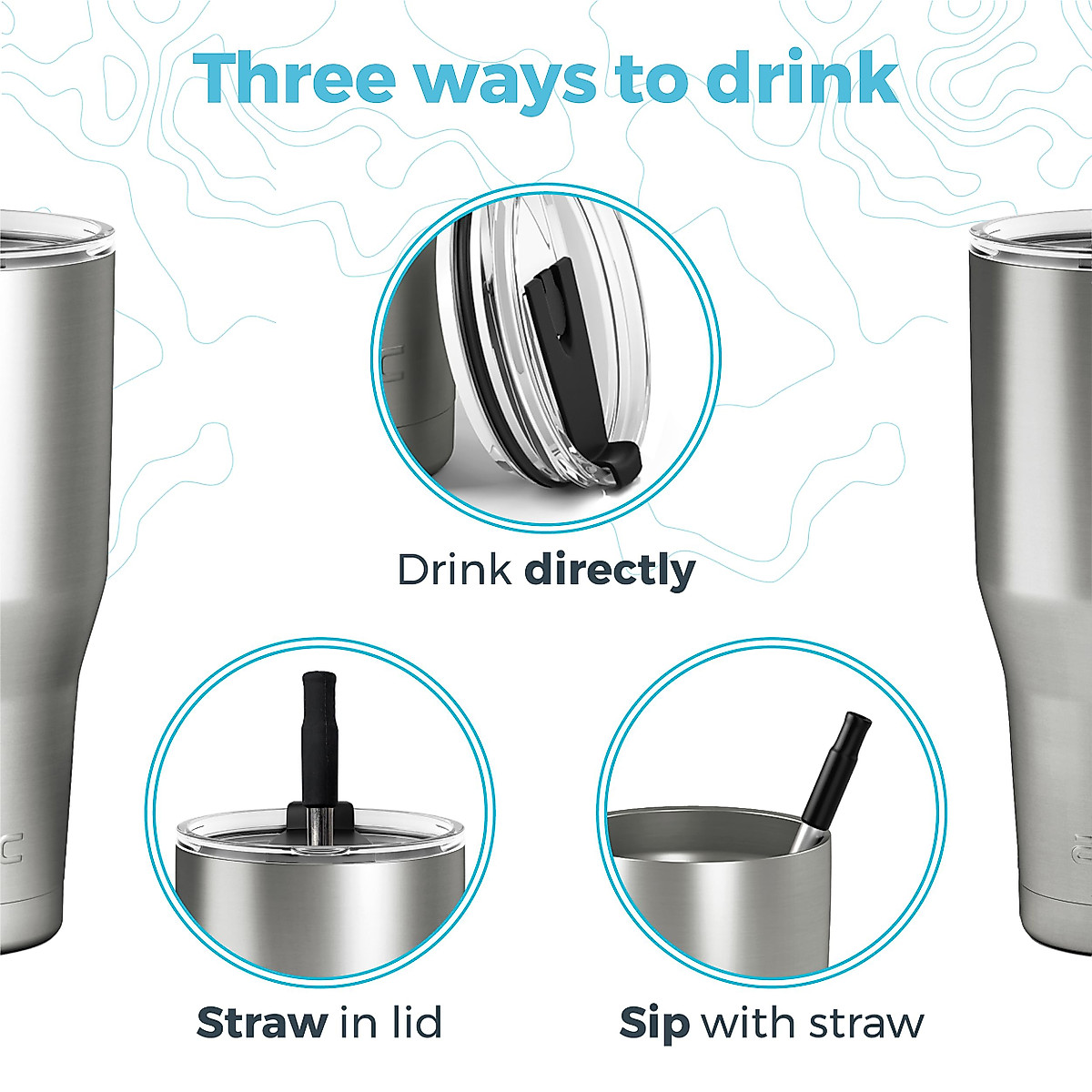 Arctic Tumblers | 30 oz Light Green Insulated Tumbler with Straw & Cleaner - Retains Temperature up to 24hrs - Non-Spill Splash Proof Lid, Double Wall Vacuum Technology, BPA Free & Built to Last