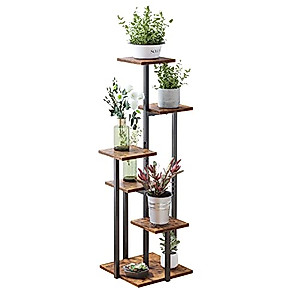 VonDream 5 Tier Plant Stand Indoor, Tiered Plant Stands for Indoor Plants Multiple, Corner Flower Stand for Living Room, Multi-Layer Vintage Design Plant Shelf