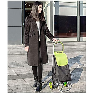Shopping Trolley on Wheels Multi Function Shopping Cart Aluminum Alloy Cart/Luggage Cart/Trolley/Portable Cart/Folding Trolley/Ad 15 Kg Storage Hand Trucks,