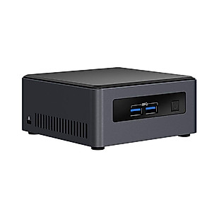 Intel NUC UCFF (NUC7i7DNHE) Desktop PC Bundle with Wireless Keyboard and Mouse, Core i7-8650U Quad-Core 1.9GHz, 32GB DDR4, 1TB NVME SSD, UHD Graphics 620, Windows 10 Pro