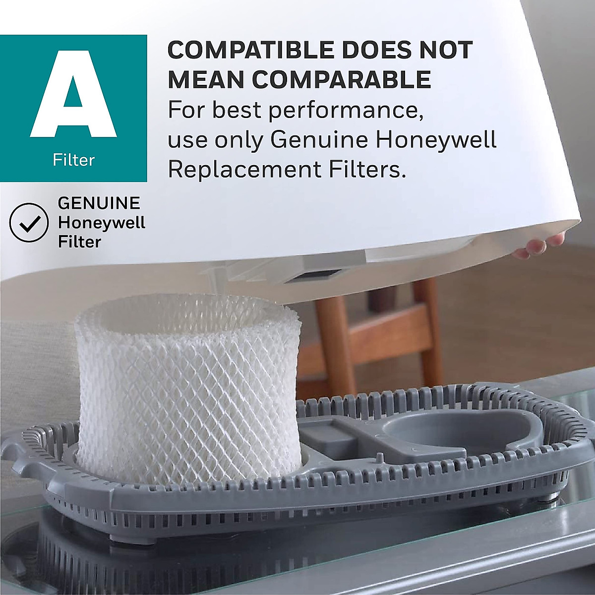 Honeywell Cool Moisture Humidifier, Medium Room, 1 Gallon Tank, White – Invisible Moisture Humidifier for Baby, Kids, Adult Bedrooms – Quiet and Easy to Clean with UV Technology for Everyday Comfort