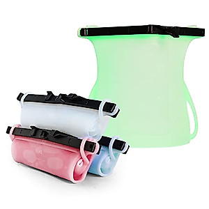 Food Bunker Reusable Bags, 4pcs Per Set, 132g Weight, Different Color Options (Yellow, Green, Blue, & Red), 1000ml Capacity, All-In-One Bag, Dishwasher-Friendly, Easy to Clean, and Eco Friendly