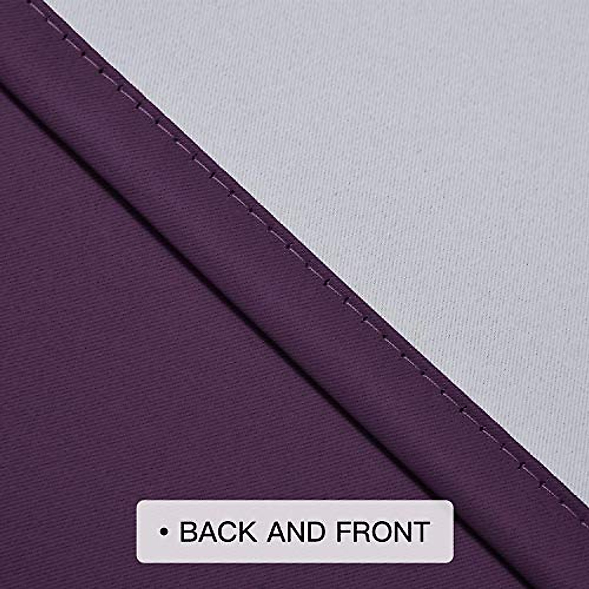 COSVIYA Grommet Ombre Room Darkening Curtains 63 inch Length, Purple and Greyish White Gradient Drapes Light Blocking Insulated Thermal Window Curtains for Bedroom/Living Room,2 Panels,52x63 inches