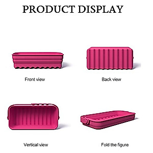 ROVANCHY 4Pcs Air fryer Air fryer liners,Silicone air fryer liners,Circular Silicone air fryer basket Air fryer silicone pot Air fryer silicone baking tray(rectangle, 2PCS GREEN+2PCS PURPLE)