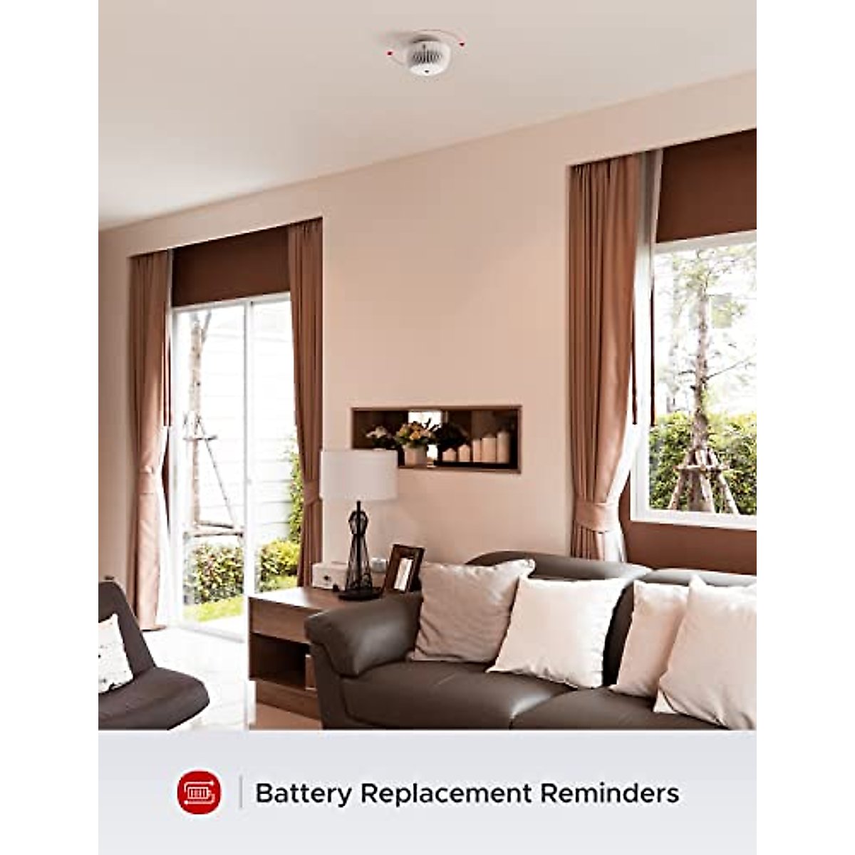 X-Sense Smart Smoke Detector Fire Alarm with Advanced Photoelectric Sensor, Replaceable Battery, Wi-Fi Smoke Detector (Battery Included), App Notifications, XS03-WX