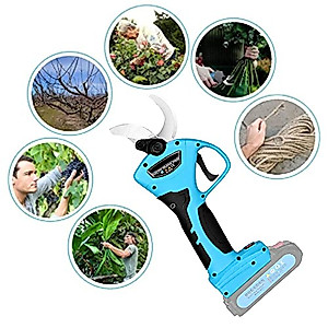 Vrseis Electric Pruning Shears for Garden Lithium Battery Powered Secateur 40mm/1.57 Inch Tree Branch Cutters Cordless Pruning Shears with Toolbox (Size : 4.0 Cordless 1 Battery)
