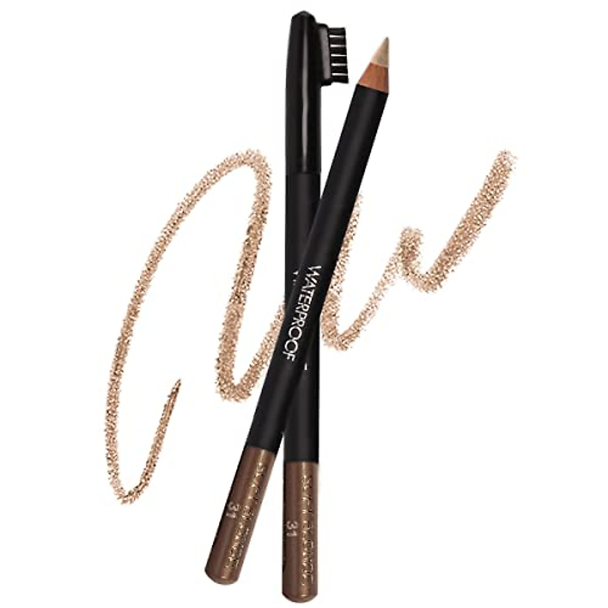 Sorme Natural Definitive Waterproof Eyebrow Pencil 0.04 oz | Smudgeproof Soft Blonde Eye Brow Pencil | Dual Purpose Brow Pencil and Brush Combo | High Definition Waterproof Eyebrow Makeup