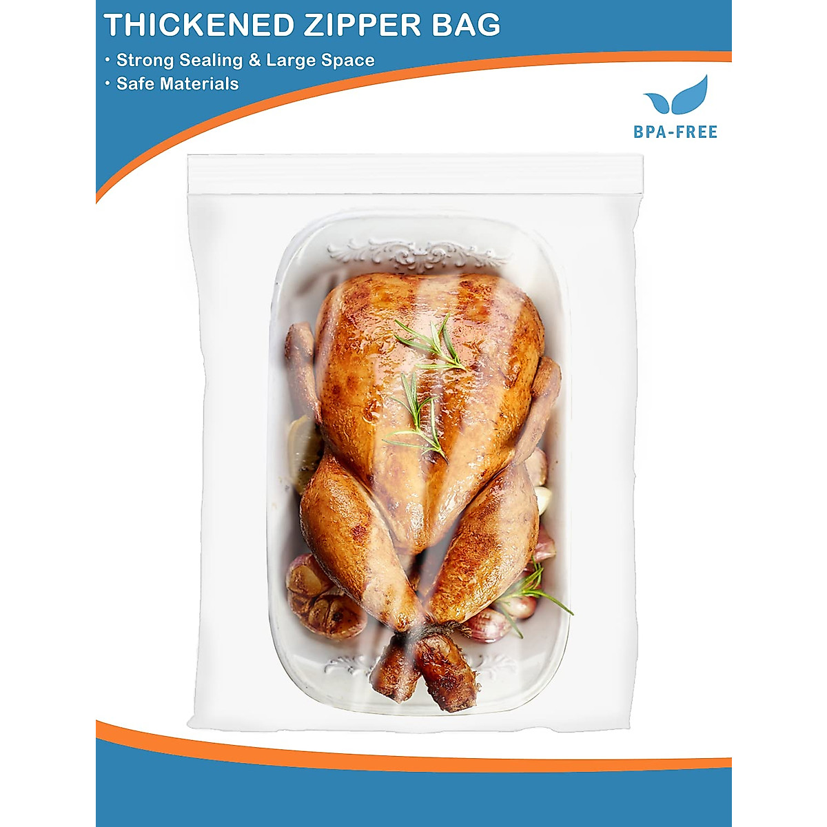 25 Pack Large Plastic Bags for Storage - 5 Gallon Clear Freezer Bags 18" x 24", Heavy-Duty Reusable Storage Bags for Clothes, Traveling, Moving, BPA-Free, 3-mil Thick Storage Bags with Zipper Top