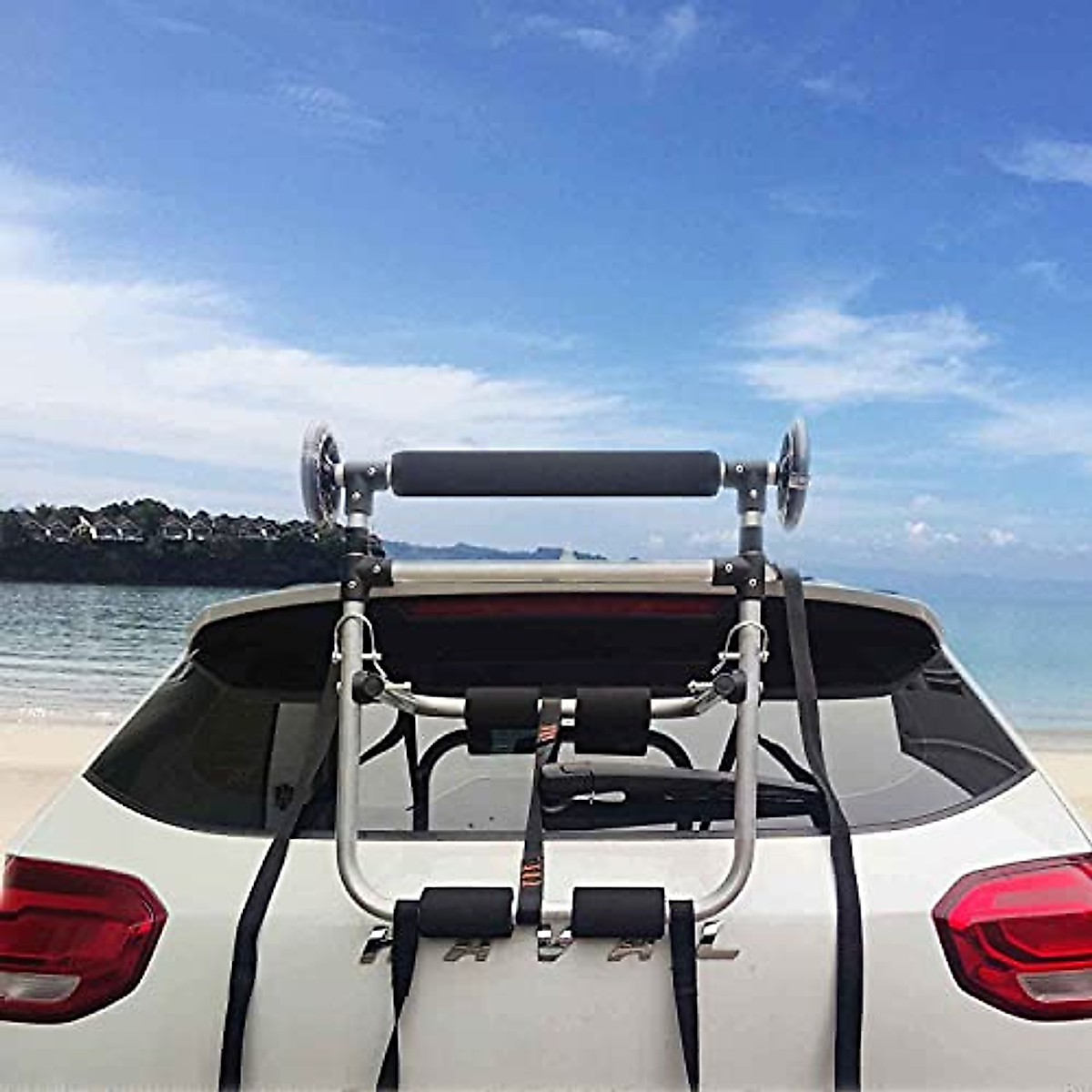 HUIMENG Kayak Roller - Load Assist Prevent Sideslip with Adjustable Tightness and Angle Boat for Mounting Kayaks Canoes to Car TopsCrossbarsRoof Racks or Roof Pads,Load 220lbs, silver