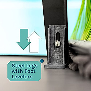 Utility Sink Laundry Tub with Gooseneck Faucet by JS Jackson Supplies, Heavy Duty Slop Sinks for Basement, Laundry Room, Garage or Shop, Large Free Standing Wash Station (Black Faucet)