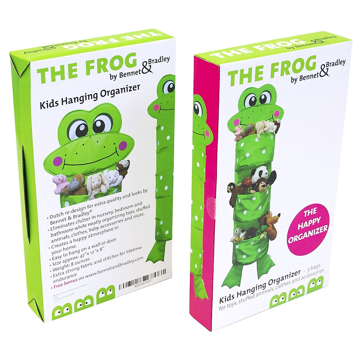 Bennet & Bradley Hanging Toy Storage | Kids Hanging Toy Storage |Closet Organizer for Baby Clothes, Stuffed Animal Storage 100% Guarantee | Includes Bonus & Luxury Gift Box