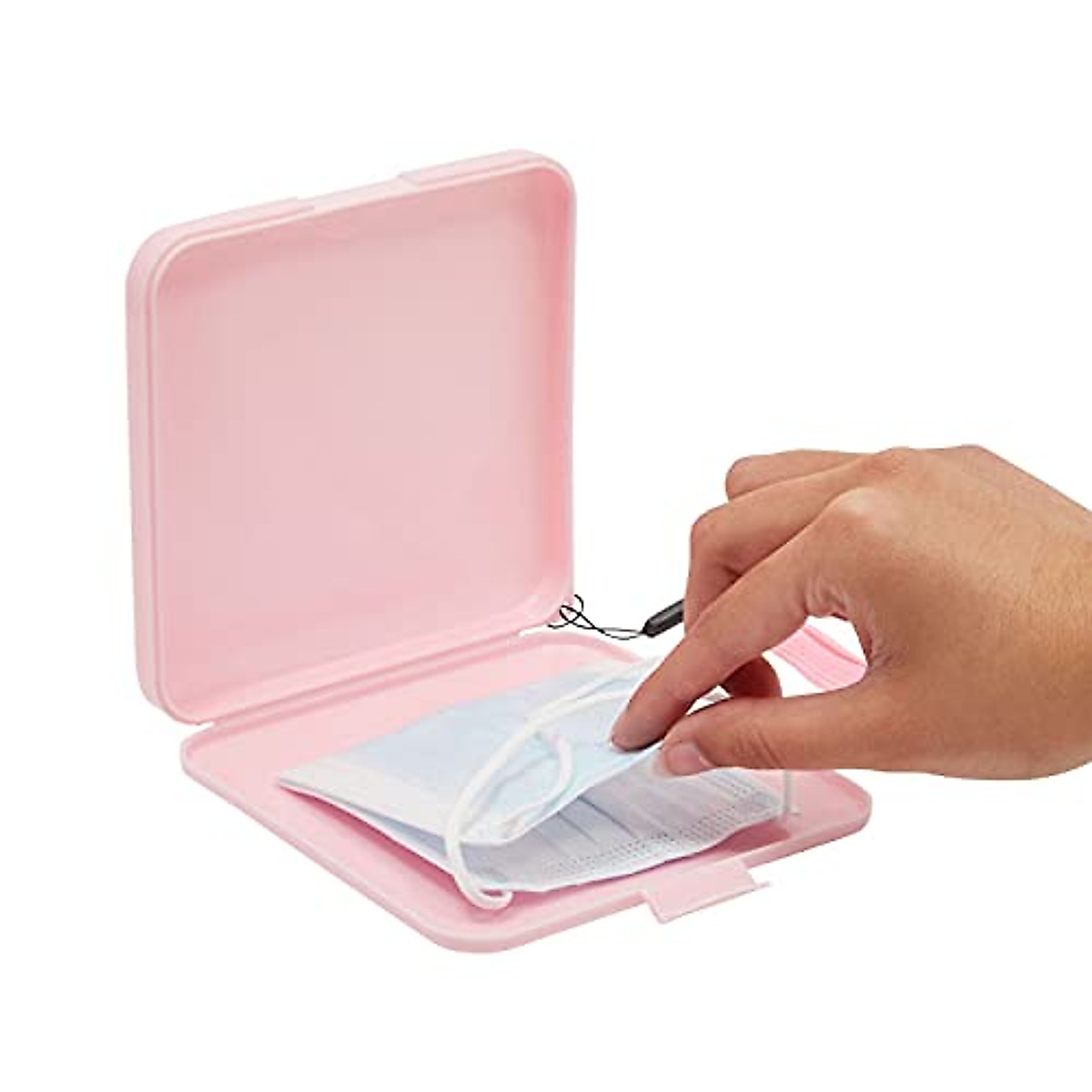 Portable Face Covering Carrying Case, Organizer Container for Storage (6 Pack)