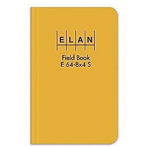 Elan Publishing Company E64-8x4S Sewn Field Surveying Book 4 ⅞ x 7 ¼ Yellow Stiff Cover