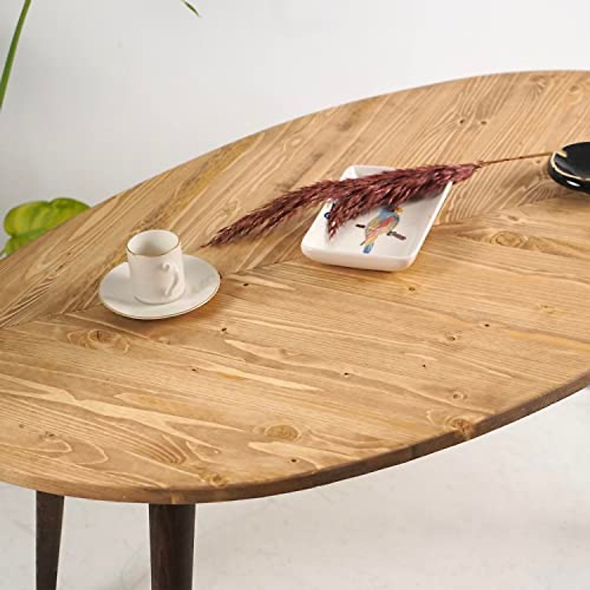 Modern Center Table | Spruce Tree Coffee Table | Modern Table | Modern Living Room Furniture | Wooden Furniture (L_Dark)