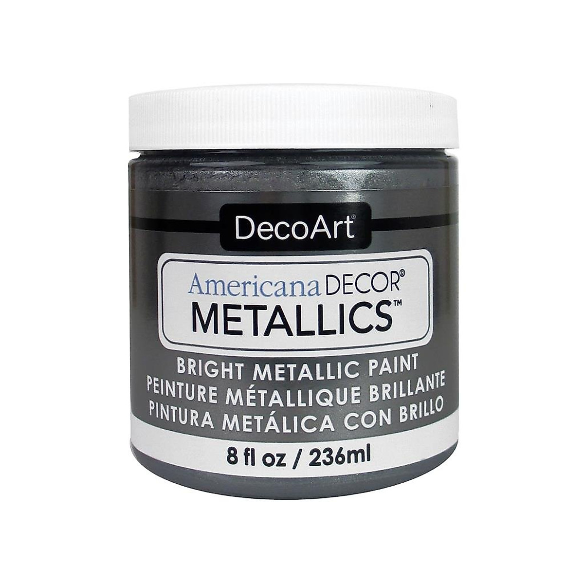 Decoart Metallics Acrylic Paint, 8 Fl. oz. Jar, Tin (Pack of 1)