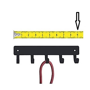 The Metal Peddler Pit Bull Terrier Key Holder Dog Leash Hanger for Wall - Large 9 inch Wide - Made in USA; Gift for Dog Lovers