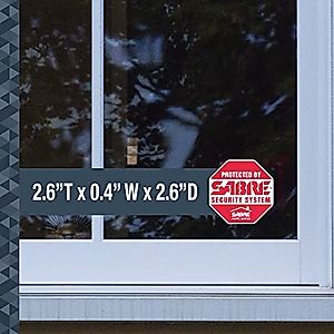 SABRE Home Security Decals, Warns Intruders That The Property Is Secured With An Alarm, Bold Red Color For Visibility, Easily Sticks To Windows, 5-Pack