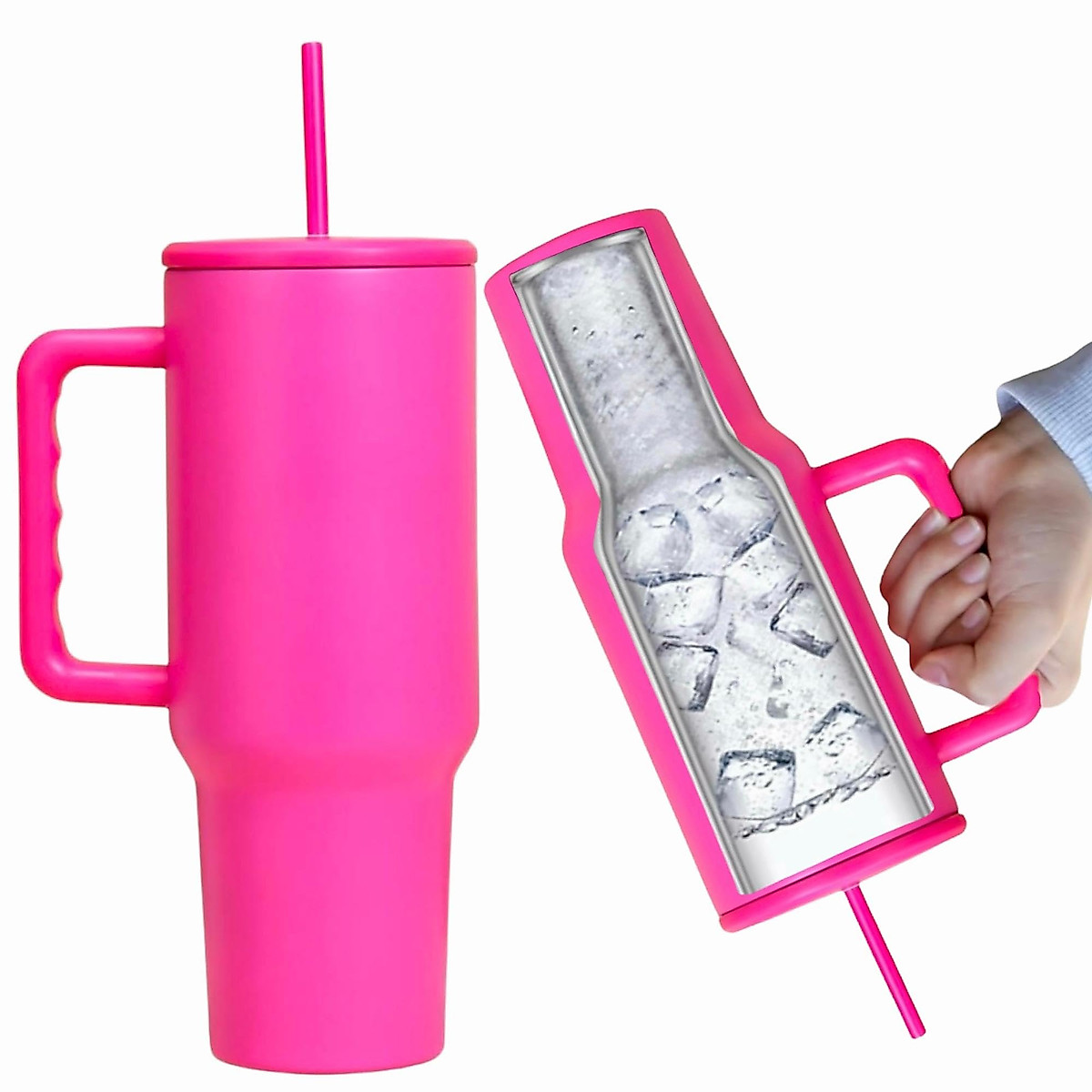 Kiki New York Tumbler with lid (Pink)