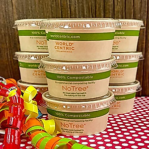 Outside the Box Papers 2 Ounce Souffle Cups and Lids - 100% Biodegradable and Compostable - 100 Pack