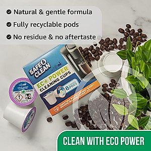 8-Pack of Keurig Cleaning Pods For Keurig 1.0 & 2.0 Machines - K Cup Cleaner Pods Removes Stale Coffee Residue & Stains - Keurig Cleaner Pods Eco Friendly