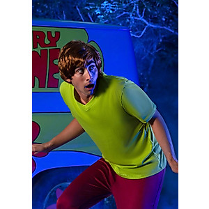 Scooby Doo Shaggy Costume for Men - Green Shirt and Maroon Pants - Hippie Detective Outfit for Halloween