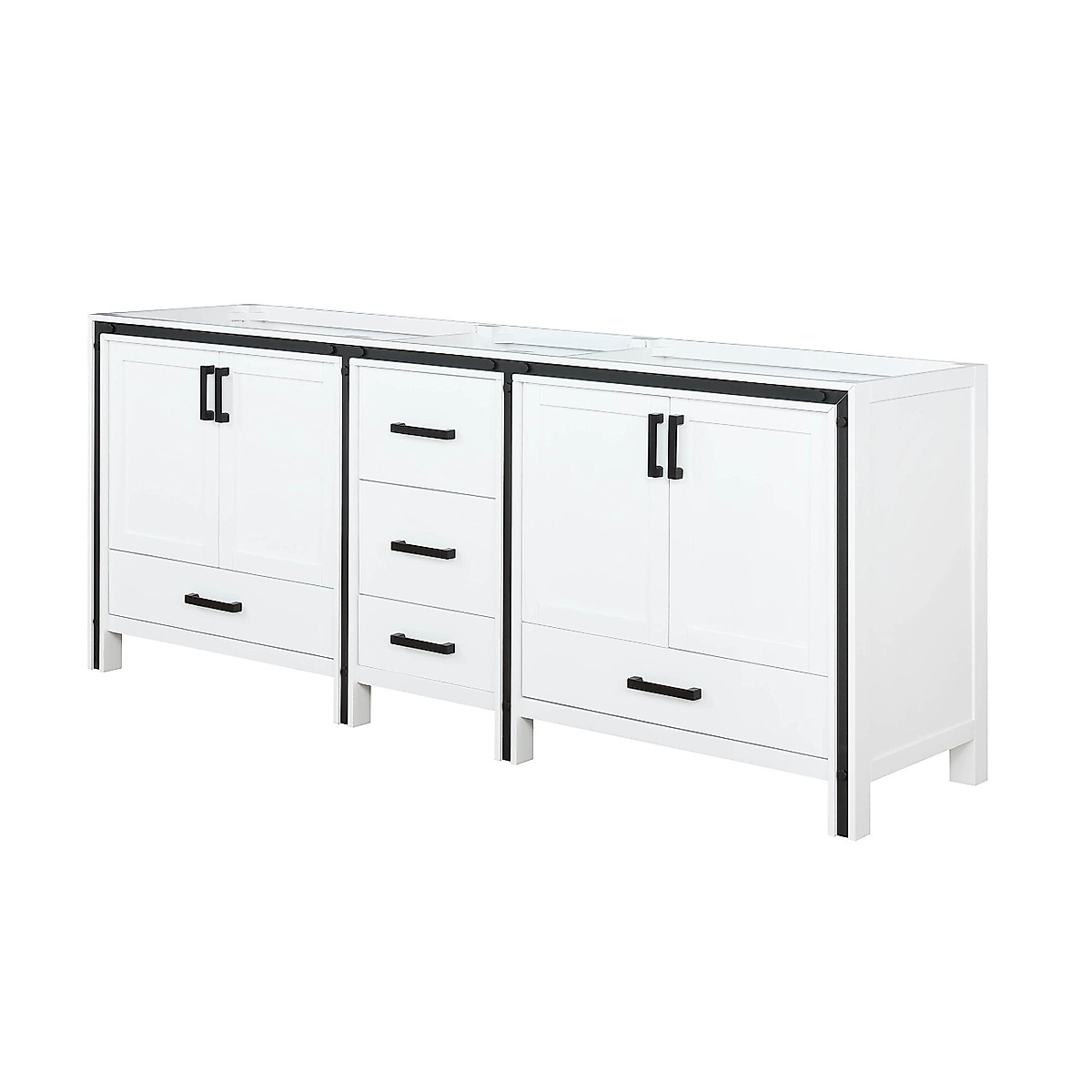 Bell+Modern Augustine 80 in W x 22 in D White Double Bath Vanity