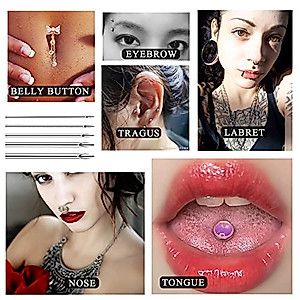 100pcs Ear Nose Piercing Needles,CINRA Body Piercing Needles Tattoo Supply Assorted 12G Size Body Art Piercing Needles Tool for Piercing Supplies (12G)