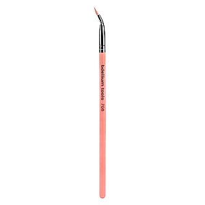 Bdellium Tools Professional Makeup Brush - Pink Bambu Series 708 Bent Eyeliner - With Soft Synthetic Fibers, For Smooth Application (Pink, 1pc)
