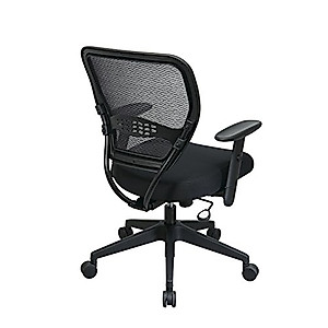 SPACE Air Grid Mid-Back Swivel Chair, Black, 20-1/2 x 19-1/2 x 42h