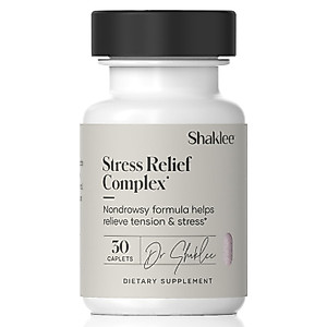 Shaklee - Stress Relief Complex - Calming Blend of L-theanine, Ashwagandha, Beta-sitosterol, and L-tyrosine - Promotes Relaxation without Drowsiness - 1 Caplet Daily - Adults Supplement - 30 Caplets