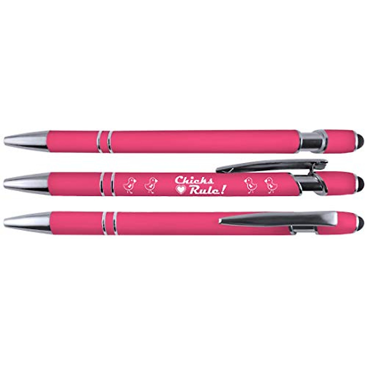 Greeting Pen Breast Cancer Awareness Pens- Soft Touch, 3 Design 6 Pen Set 36082