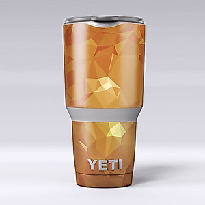 Design Skinz Orange Geometric V15 - Skin Decal Vinyl Wrap Kit Compatible with The Yeti Rambler Cooler Tumbler Cups