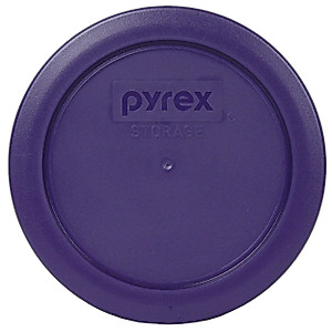 Pyrex (6 7200 Glass Dishes & (6) 7200-PC Plum Purple Lids Made in the USA