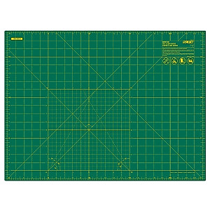 OLFA 18" x 24" Self Healing Rotary Cutting Mat (RM-SG) - Double Sided 18x24 Inch Cutting Mat with Grid for Quilting, Sewing, Fabric, & Crafts, Designed for Use with Rotary Cutters (Green)
