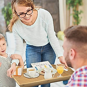 Palm Naki Bamboo Serving Tray - Bamboo Decorative Tray with Handles, Bamboo Charcuterie Tray, Bamboo Wood, 19.5” x 11.8” x 1.5”