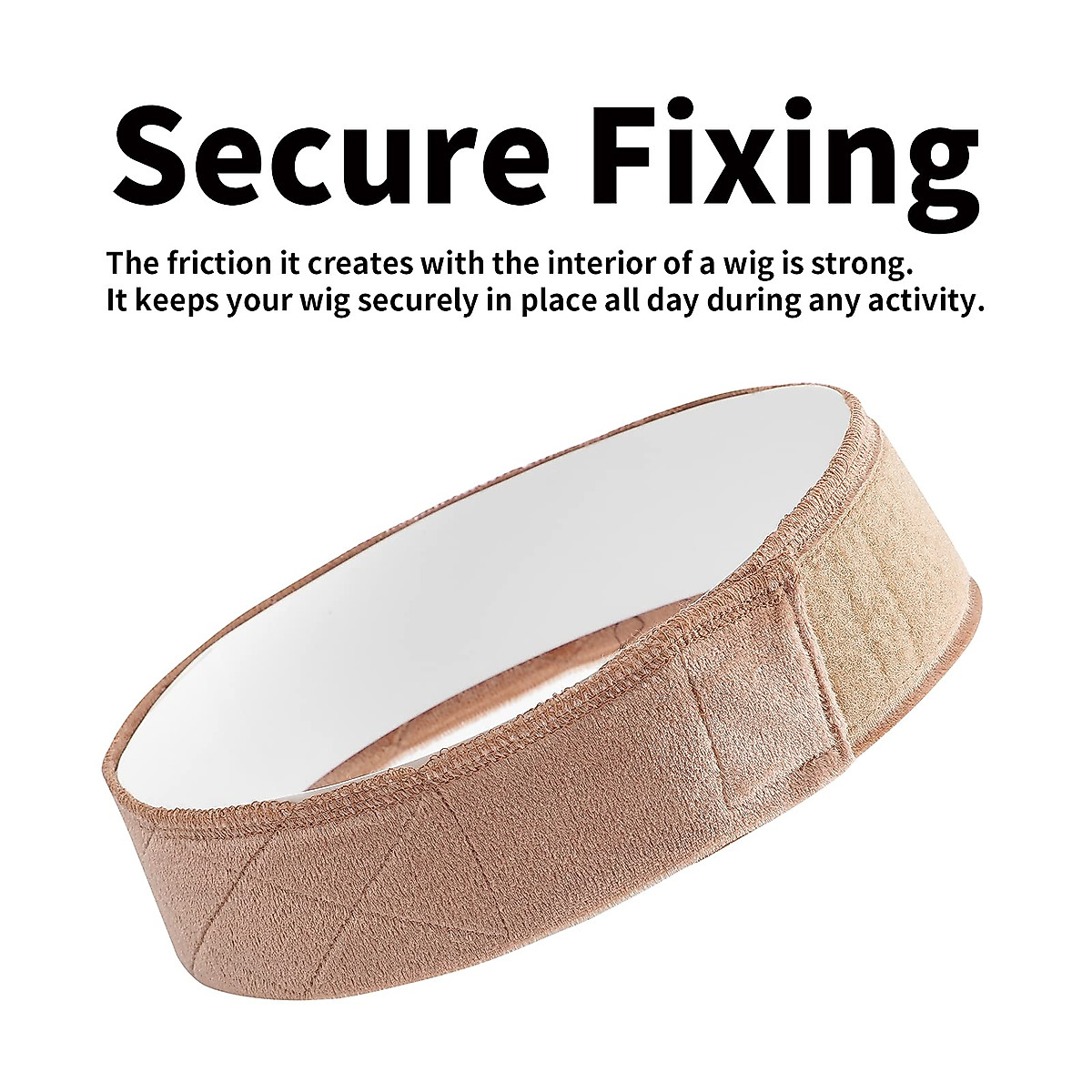 Appearanz Wig Grip Band for Lace Front, No-slip Velvet Wig Grip Headbands for Women (Beige)