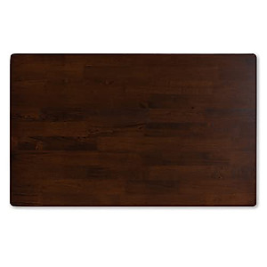 Baxton Studio Camilla Mid-Century Modern Warm Grey Fabric and Dark Brown Finished Wood 5-Piece Dining Set