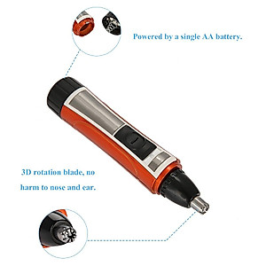 Electric Nose & Ear Hair Trimmer, Electric Nose Ear Face Hair Removal Epilator Men Clipper Facial Hair Cleaner Tool