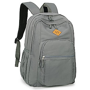 abshoo Classical Basic Womens Travel Backpack For College Men Water Resistant Bookbag (Grey)
