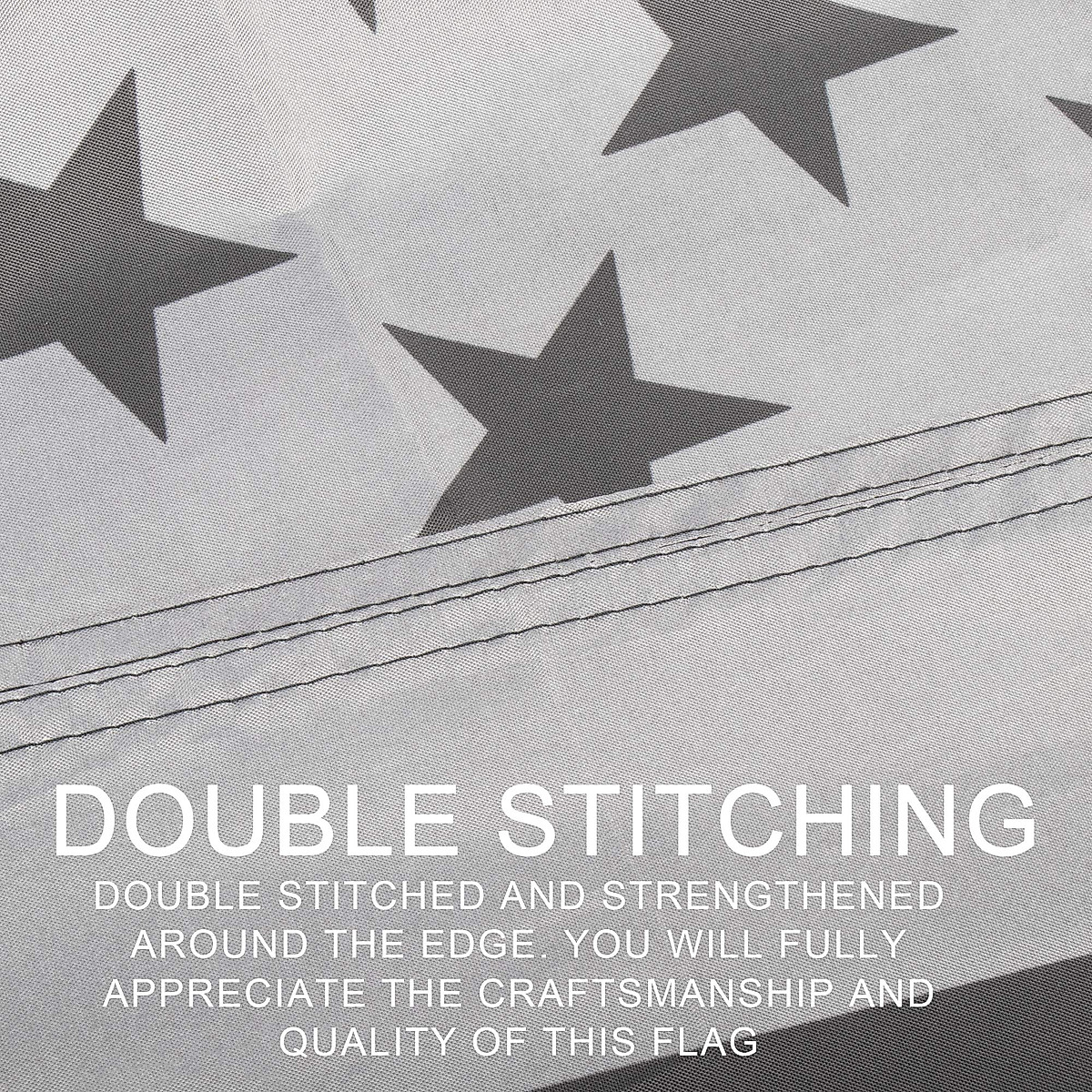 KENPMA All Black Out American Flag - Don't Tread On Me Gadsden Flag 3x5 ft 2-Pack Wall Banners House Porch Yard Lawn Decorative Sign US Outdoor Flag with Grommets - Printed Polyester Fade Proof