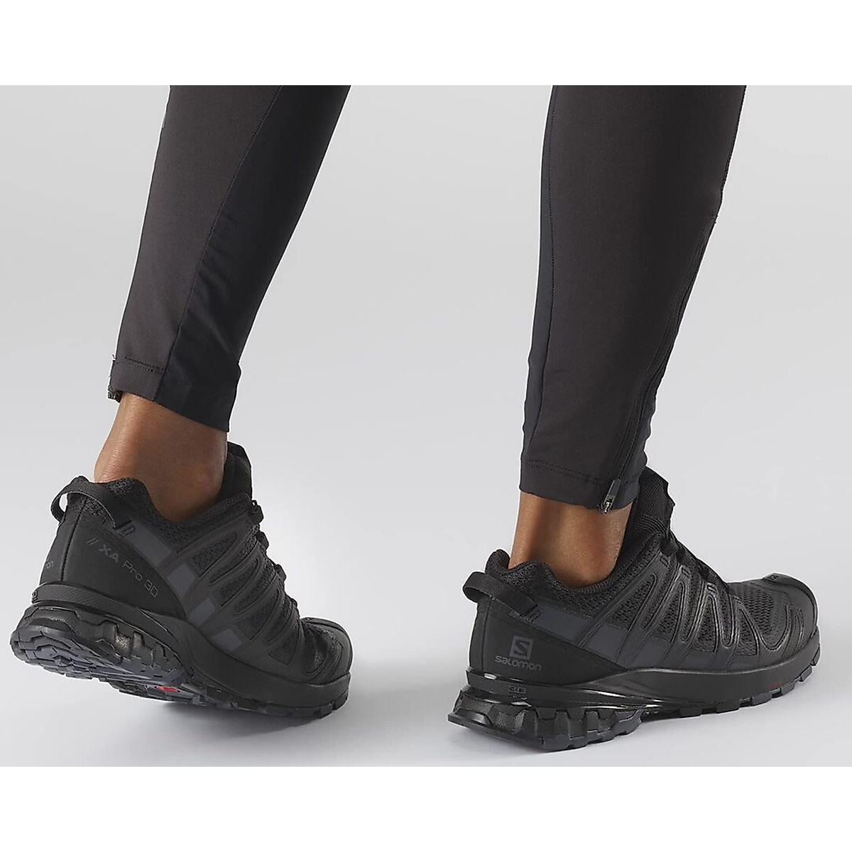 Salomon Xa Pro 3D V8 Trail Running Shoes for Women, Black/Phantom/Ebony, 9.5