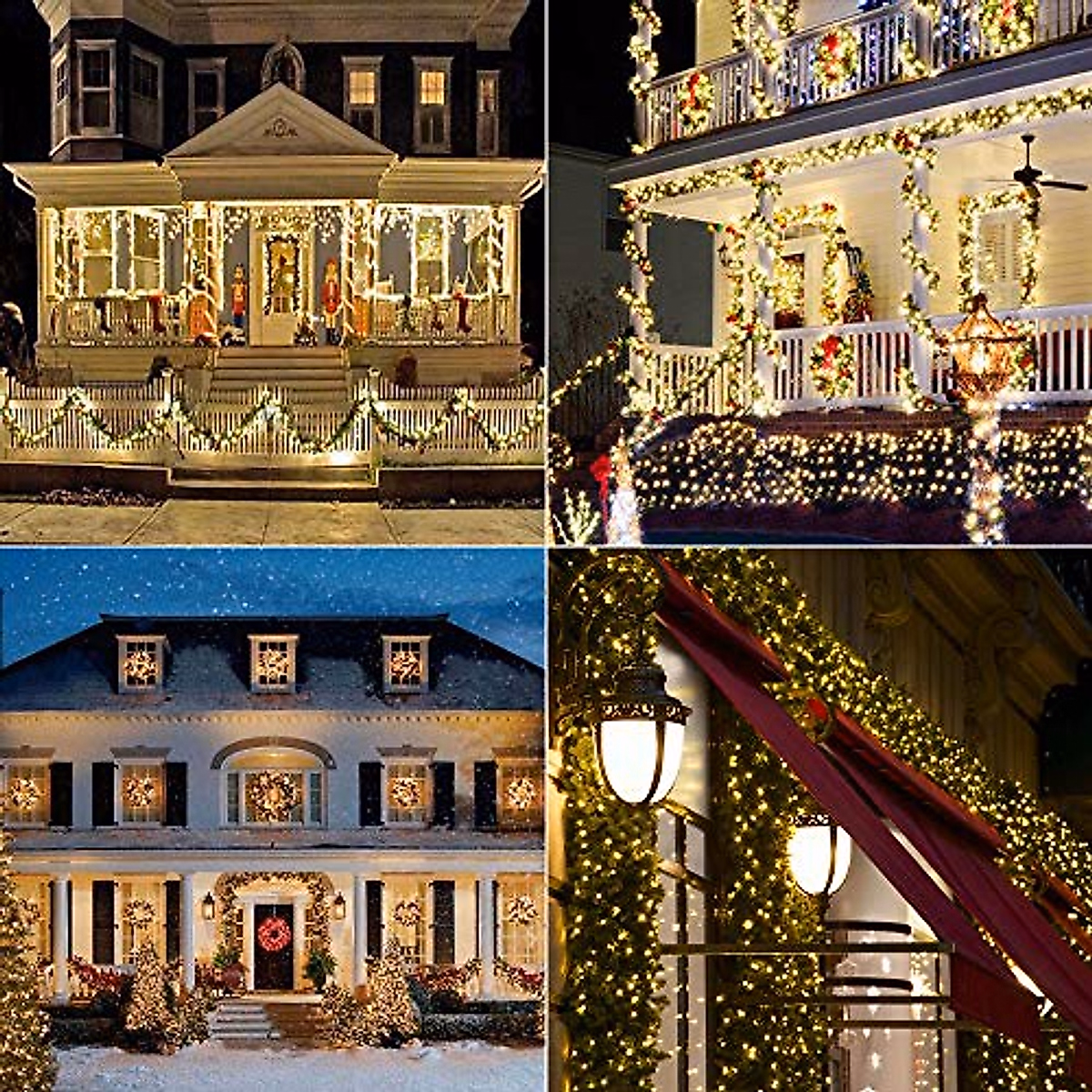 Brizled Solar String Lights, 2 Pack 39.37ft 120 LED Solar Fairy Lights, 8 Modes Outdoor Solar Fairy Lights String with Memory, Waterproof Solar Twinkle Lights for Christmas Garden Party, Warm White