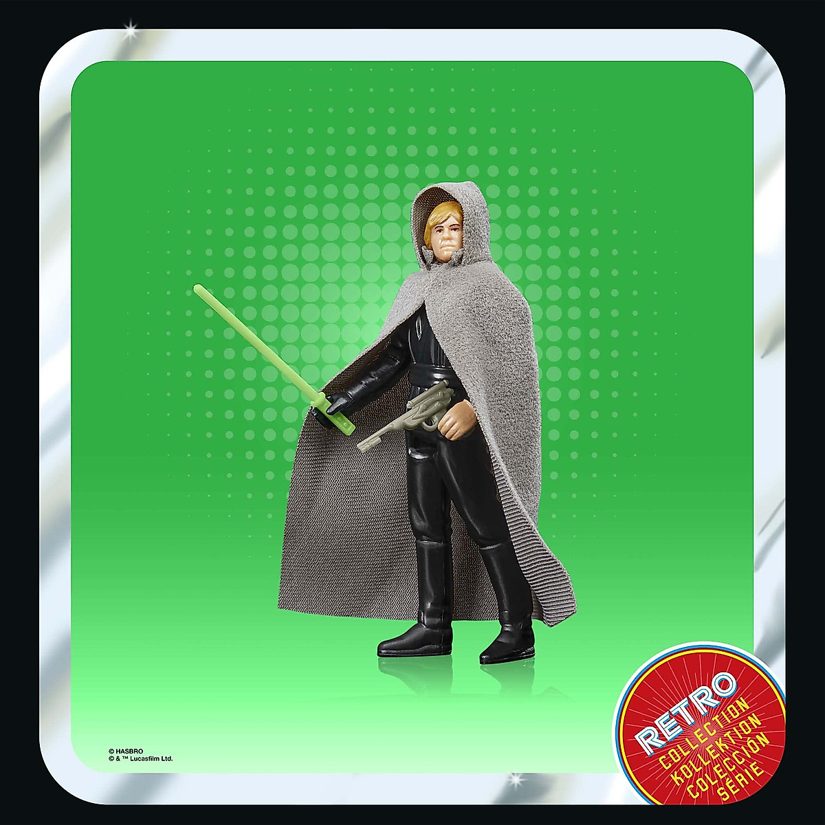 STAR WARS Retro Collection Luke Skywalker (Jedi Knight), Return of The Jedi 3.75-Inch Collectible Action Figures, Ages 4 and Up