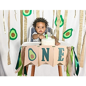 Avocado 1st Birthday High Chair Banner -1st Birthday Avocado, Avocado High Chair Banner, Carnival Birthday Banner, Fruit Birthday Banner, Crush Cake, and Photo Decoration.