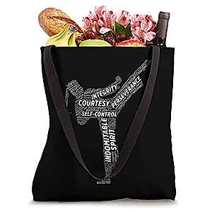 Taekwondo Girl 5 Tenets Of TKD Tote Bag