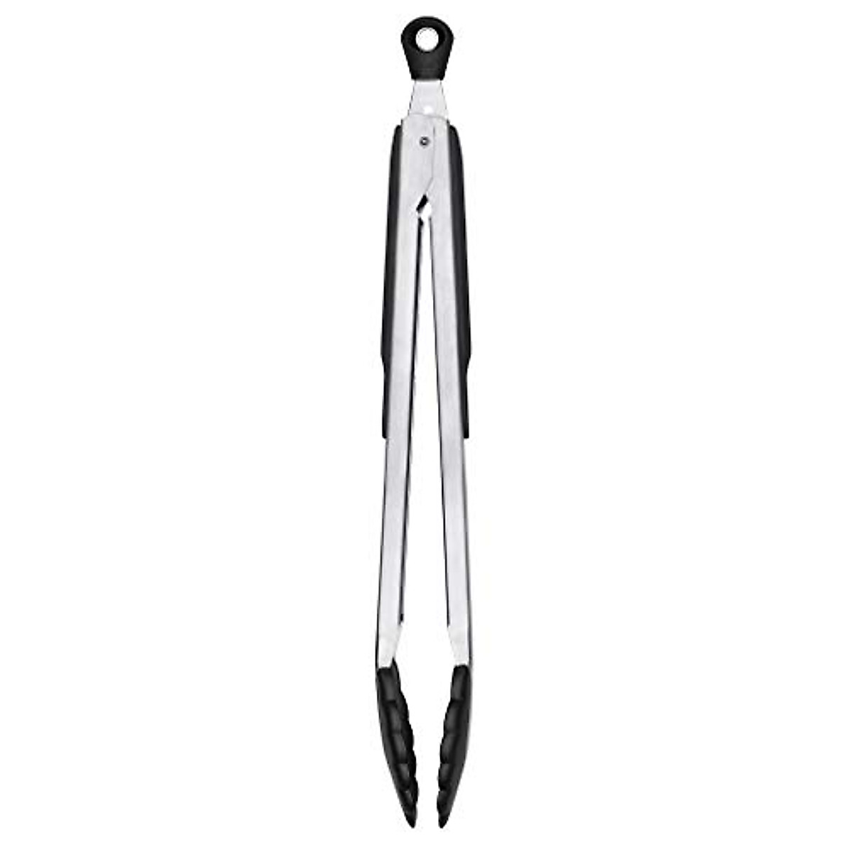 OXO Good Grips 12-Inch Tongs With Nylon Heads & Good Grips Large Silicone Flexible Turner, Stainless Steel