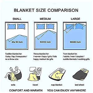 Anime Blanket Throw Cute Cartoon Blankets Super Soft Fuzz Comfortable Bedding Gifts for Kids Adults Bed Sofa Living Room 50"X40"