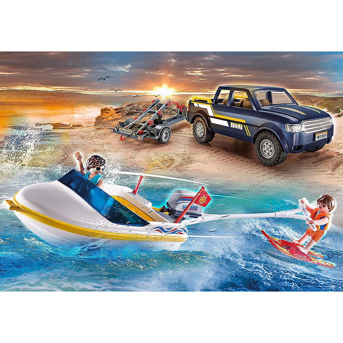 Playmobil Pick-Up with Speedboat